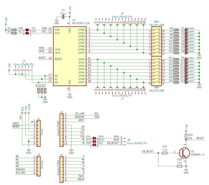 【arduinoで電子工作 10】arduinoでioエキスパンダー Mcp23017を使う 電子工作でライフハック 0731
